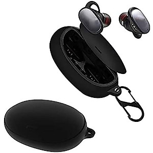 Ankersaila Soft Silicone Case Compatible with Anker Liberty 2 Pro, Scratch/Shock Resistant Protective Case Cover (Black)