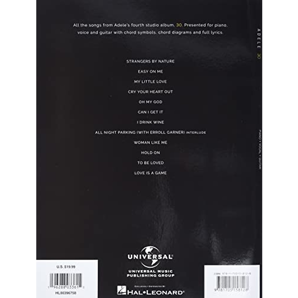 Adele - 30: Piano/Vocal/Guitar Songbook