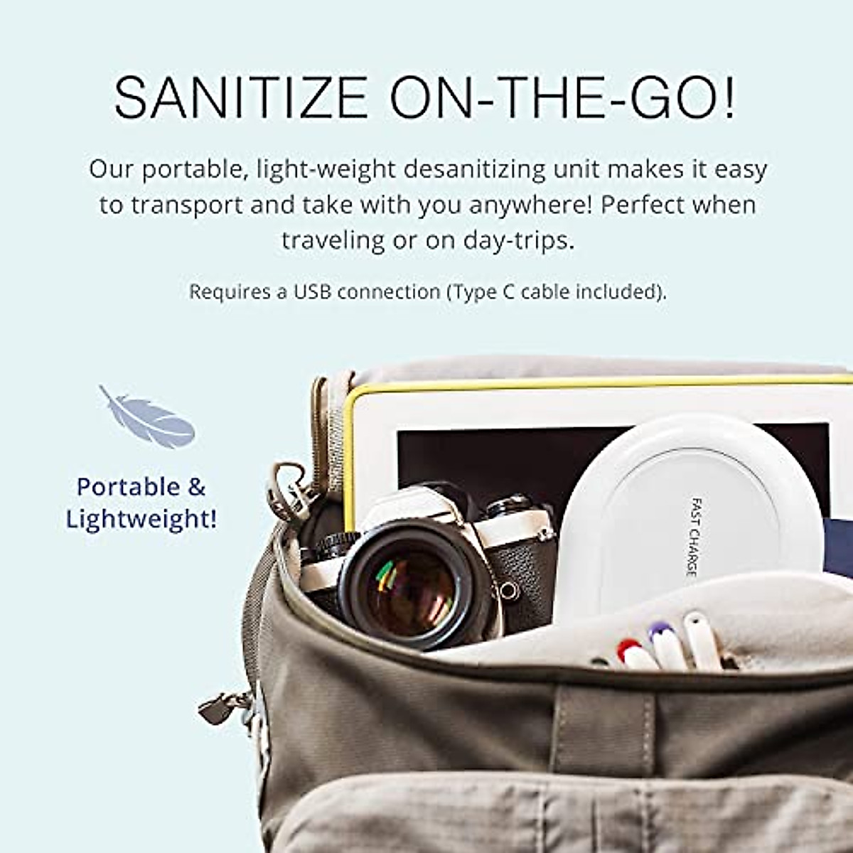 UV Phone Sanitizer and Charger by Johns Avenue. Fits Phone, Credit Cards, Keys, Cash. Cell Phone Sanitizer Can be Used in The Car on The Way Home - No Need to Bring Germs Home