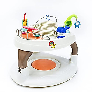 Storkcraft Imagination 3-in-1 Activity Center (Desert Sand) - Interactive Activity Center with Toy Tray, Rocking Function, and Jumping Board for Toddlers and Infants