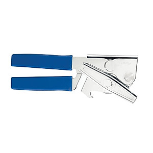 Winco CO-901, 7"L Twist & Out Chrome Plated Portable Can Opener with Easy-Turn Handle, Manual Chrome Plated Opener with Soft Grip Handle