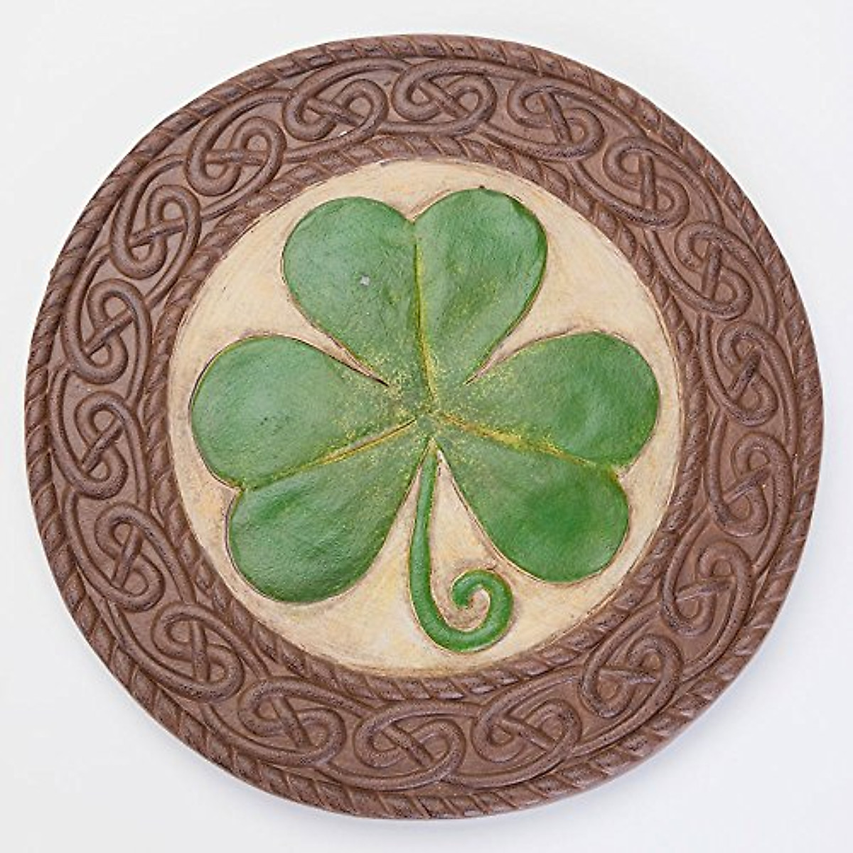 Bits and Pieces - St. Patrick's Day Shamrock Stone - Luck of The Irish - Celtic Knotted Border