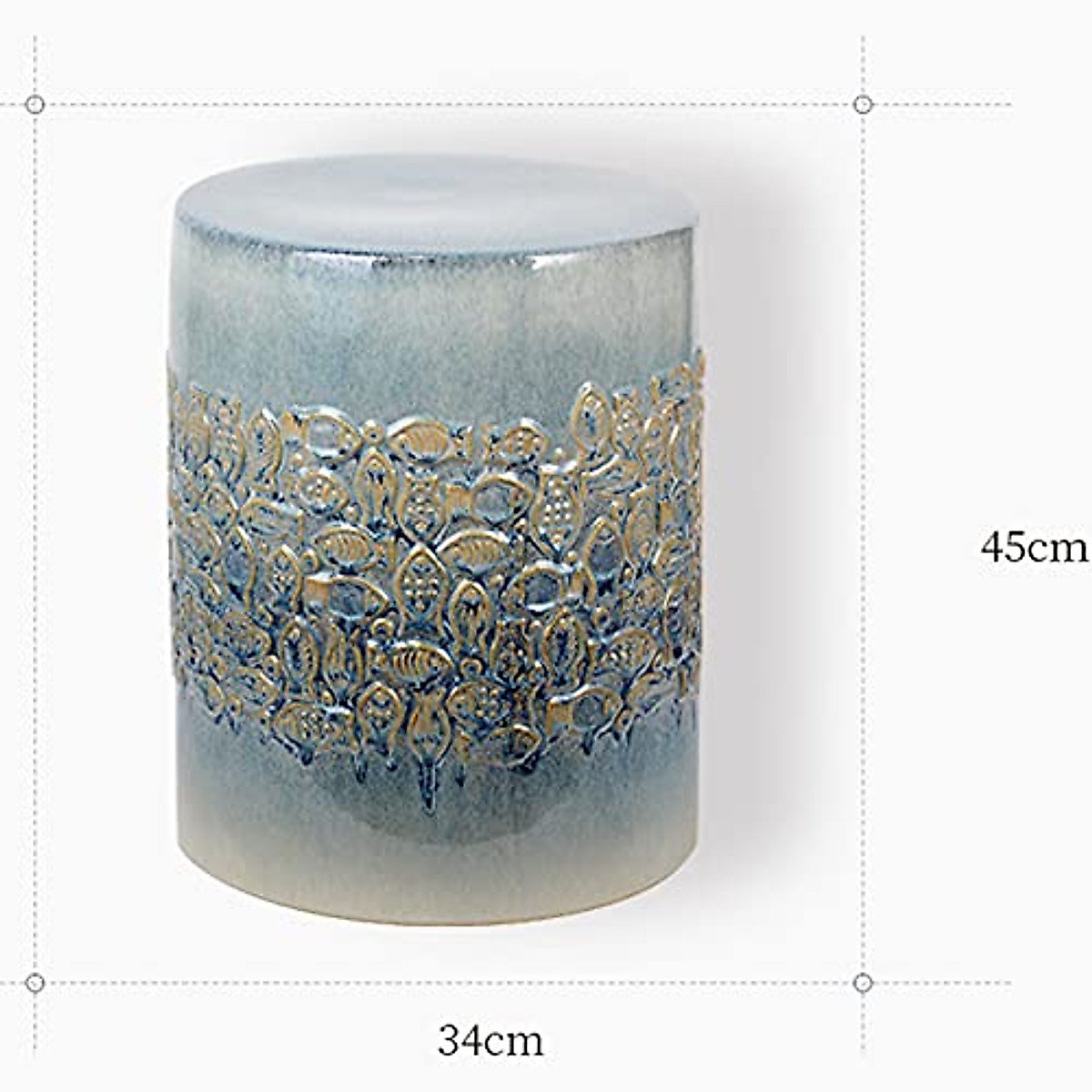 JCAKES Modern and Simple Ceramic Stools, Antique Ceramic Drum Stools with Furnishings, and Rich Stools Every Year. (Size : B)