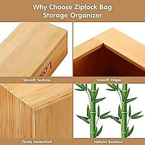 CHICHI BAZAAR Bag Storage Organizer, Ziplock Bag Storage Organizer for Kitchen Drawer, food bag storage organizer, ziplock bag holder, Compatible with Gallon, Quart, Sandwich & Snack