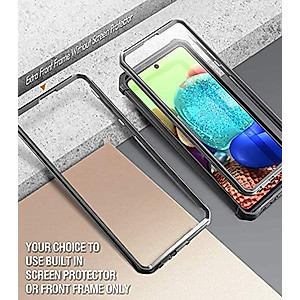 Poetic Guardian Series for Samsung Galaxy A71 5G Case, [Not Fit Verizon A71 5G UW] [Not Fit A71 4G] Full-Body Hybrid Shockproof Bumper Cover with Built-in-Screen Protector, Black/Clear