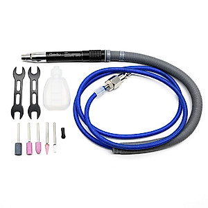 SHININGEYES 1/8" Micro Air Grinder, Pneumatic Micro Air Pencil Die Grinder Polishing Tool Kit for Polishing, Grinding, Drilling