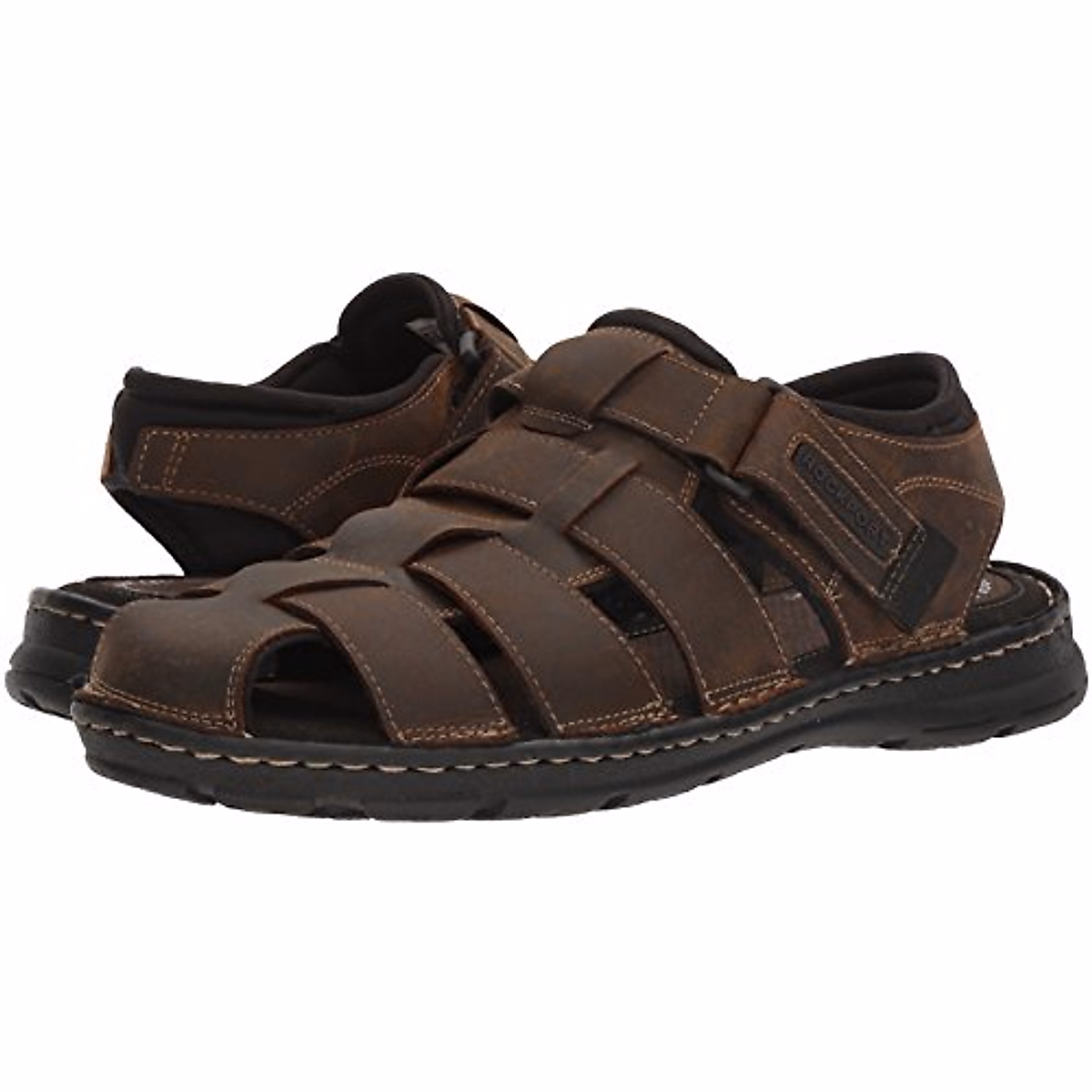 Rockport mens Darwyn Fishermen Fisherman Sandal, Brown Ii Leather, 9.5 US