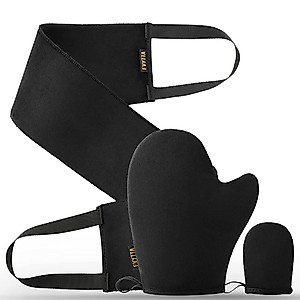 Self Tanning Mitt Applicator - EVYTTA 3 Set Self Tanner Mitt Applicator with Tanning Glove for Self Tan, Back Applicator, Mini Tanning Mitts Self Tanner Mit, Self Tan Mitt Applicator, Self Tan Mit