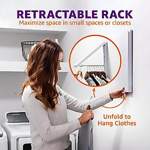 InstaHanger Closet Organizer, The Original Folding Drying Rack, Wall Mount