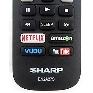 Original Sharp EN2A27S TV Remote Control For Sharp Smart LCD HDTV Televisions (Renewed)