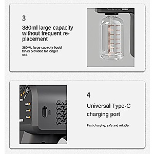 GD-09 Handheld Spray Gun Human Body Induction Atomization Home car Hotel Automatic Nano Spray Gun Disinfection Atomization Disinfection Sprayer, Suitable for Home, Office, Garden, Gym, School-White