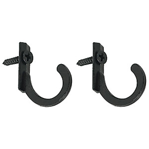 ZZLZX 24PCS Mini Metal Wall Mounted Hooks for Kitchen Hat Keys Scarves Bags Clothes with Black Screws Farmhouse Vintage Handmade