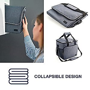 GLOGEX Portable Soft Sided Cooler Bag - Modern Picnic Lunch Bag - Foldable Soft Cooler Insulated and Leak Proof for Travel, Camping, Beach Picnic, Shopping, Fishing, Food Delivery, Keeps Warm, Cold