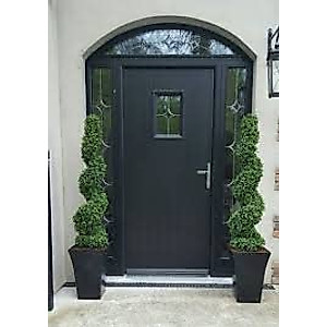 VOPVZVKO Two Artificial Outdoor 4' Spiral Boxwood Topiary UV Rated! Free Returns!