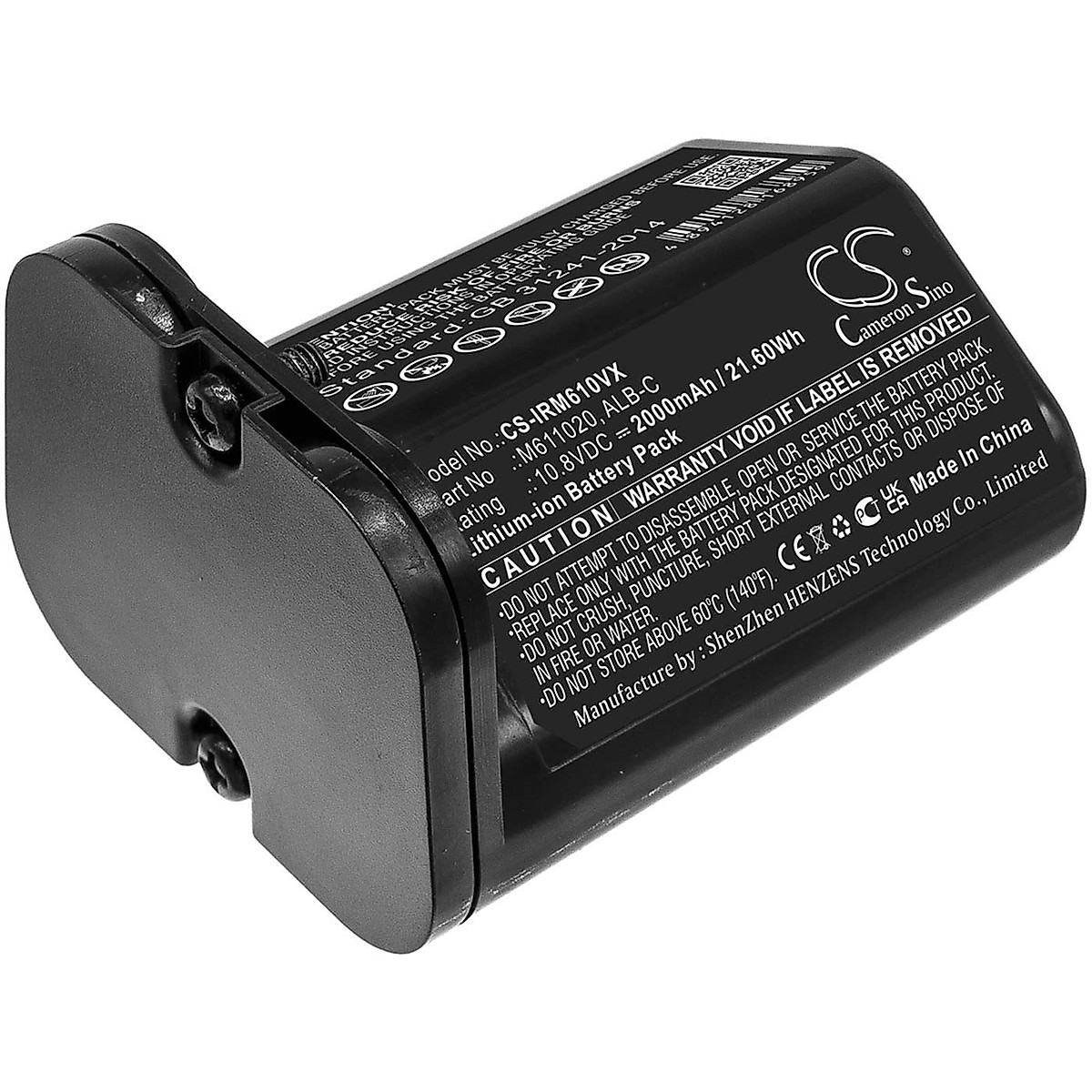 Cameron Sino Battery for iRobot Braava Jet M6 PN:iRobot ALB-C, M611020 2000mAh / 21.60Wh