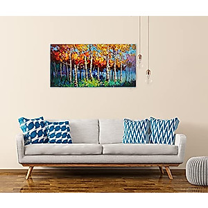 Artmaple Paint by Number for Adults Beginner Students, Ideal Gift Choice for Birthday,Anniversary or Any Festival.DIY Acrylic Painting Kit for Room Decor (12x24, Birch Forest)