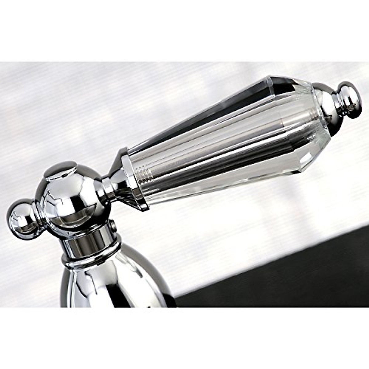 Kingston Brass KB1791WLLLS 8" to 16" Widespread Kitchen Faucet Less Sprayer, 8-1/4" in Spout Reach, Chrome