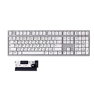 GK GAMAKAY White Japanese Keycaps 129 Keys Cherry Profile PBT Dye-Sub White Theme Minimalist Keycap Set Suitable for LK67 TK75 MK61/87/98/104/108 Layout Mechanical Gaming Keyboard (Japanese Theme)