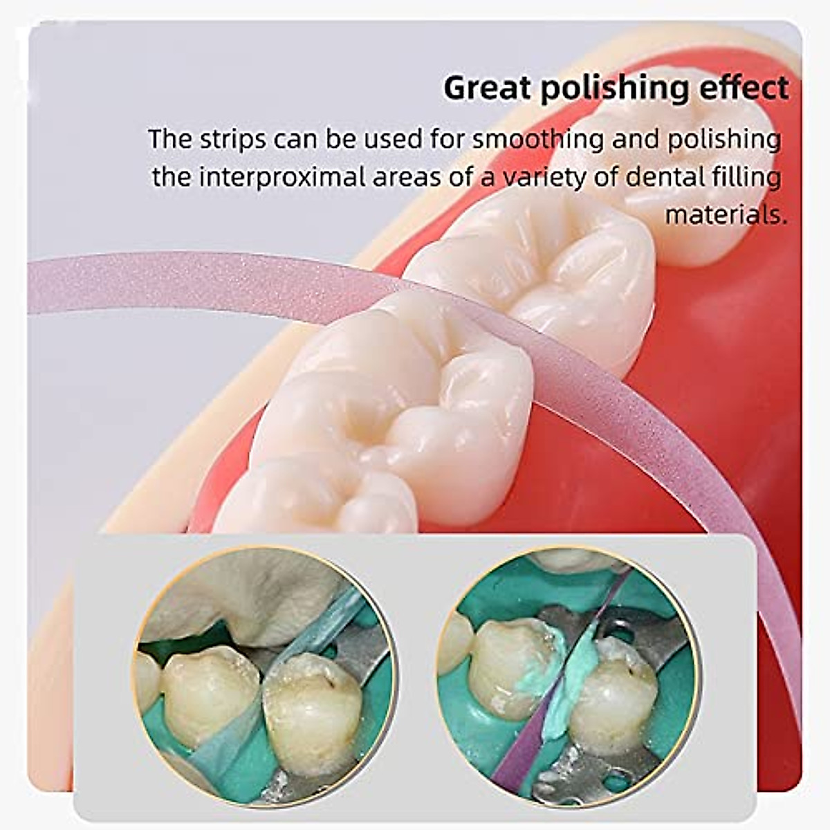 BELEON Dental Polishing Strips - Fine 1 Roll 4mm x 6M - Tooth Polisher Dental File for Teeth Sanding Grinding Deep Teeth Cleaning Tool Tooth Polish Abrasive Strip Oral Care Cleaning Tool