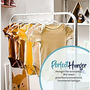 Utopia Home 20 Pack Kids Hangers - 11.5 Inch Plastic Baby Hangers for Closet - Childrens Hangers for Clothes & Infant Hangers for Closet - Ideal for Everyday Standard Use (White)