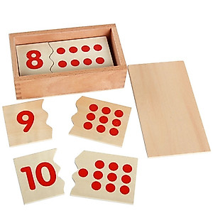 Leader Joy Montessori USA Montessori Math Materials Number Puzzle 1-10 for Preschool Early Learning Tool