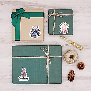 200 PCS Happy Easter Bunny Stickers,Cute Small Business Envelopes Stickers for Handmade Goods/Bags Business Packages,Easter Day Theme Small Shop Business Stickers for Envelopes Seals -Egg