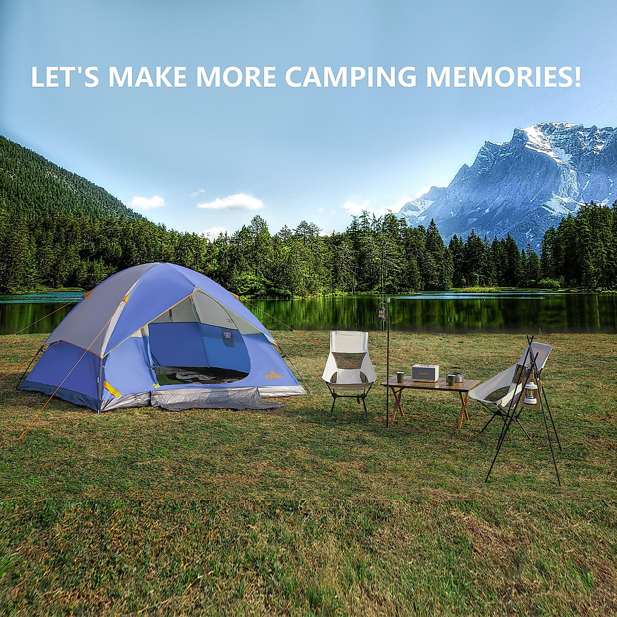 ASFANES 2 Person Waterproof Tents for Camping Easy Setup Outdoor Portable Backyard Camping Tents Suitable for Car, Backpacking, Hiking, Picnic or Fishing, Navy Blue