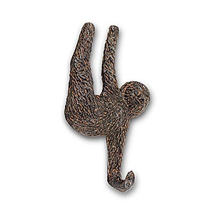 Abbott Collection 27-SMITH-637 Hanging Sloth Hook, Antique Brown