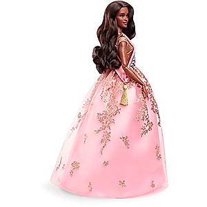 Barbie The Movie Doll, President Barbie Collectible Wearing Shimmery Pink and Gold Dress with Sash (Amazon Exclusive)