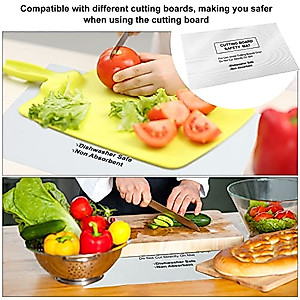 Haull 6 Pcs Non slip Cutting Board Mats Non Absorbent Safety Mat for Under Kitchen Cutting Boards, Dishwasher Safe, 16 x 10 Inches