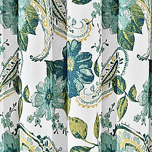 Lush Decor Floral Paisley Shower Curtain, 72" x 72", Blue