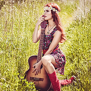 Bnikion 3 Pcs Sunflower Headband Crown Headpiece Daisy Headbands for Women Girl 60s Hippie Boho Hat Accessories Bridal Wedding Summer Beach Party Hair Wreath Garland