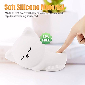 Cute Bunny Night Light for Kids Room,Cute Bunnny Lamp Silicone Girl Toddler Baby Night Light Color Changing Squishy,Nursery Portable Animal Kids Lamp Night Light Bedroom Teen Gifts Kids Toddler Girls