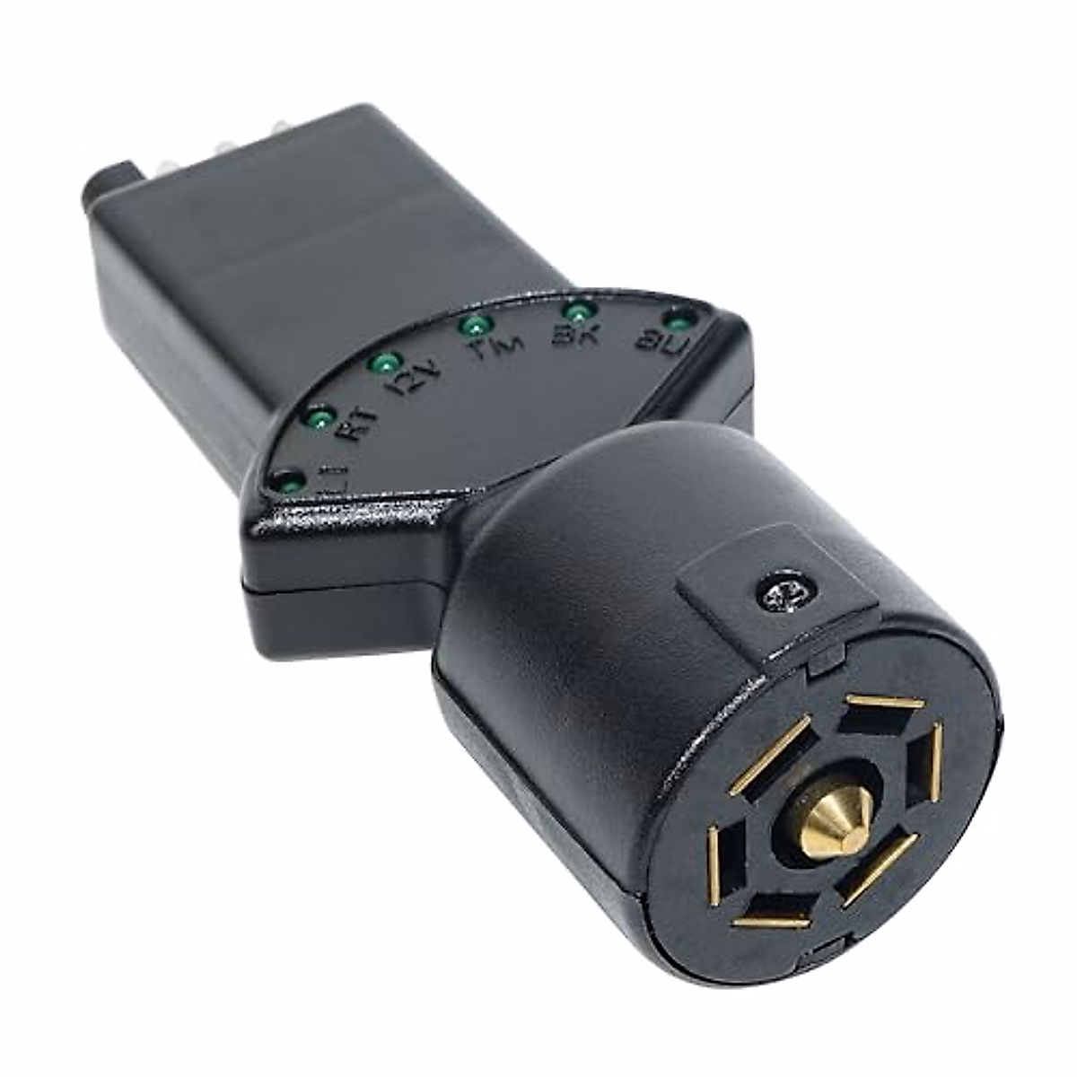 Oyviny 7 Way Blade & 4 Pin Trailer Light Circuit Tester with LED Indicators 6 Function Light Tester for RV Truck Trailer Socket Tester