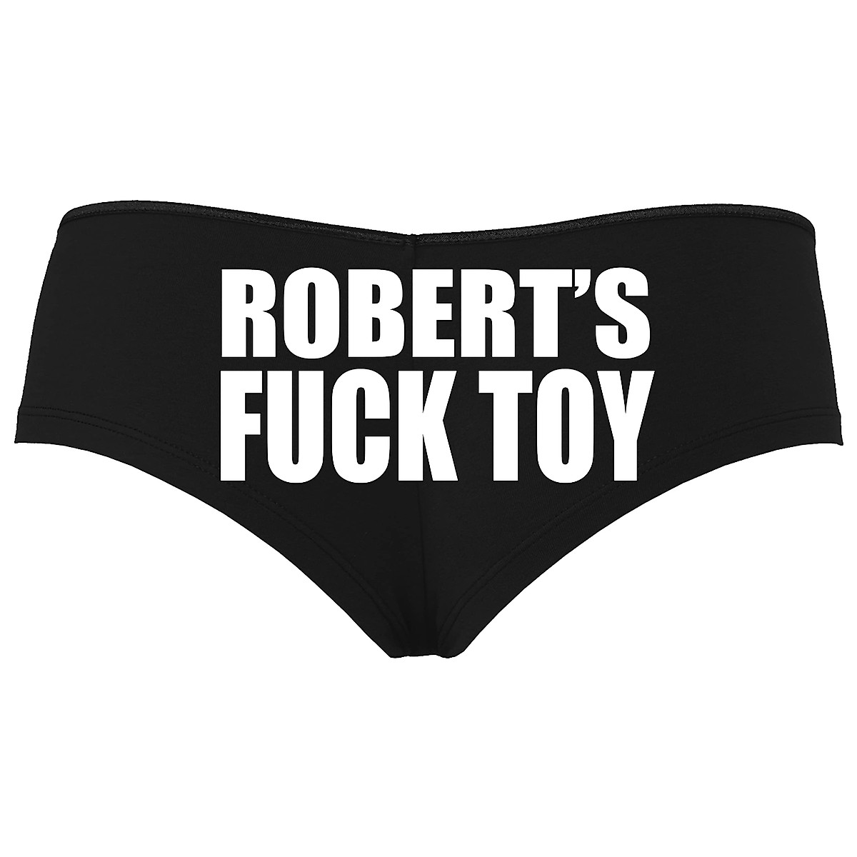 Knaughty Knickers Personalized Fuck Toy Cheeky Panties - Owned Submissive Slave Sexy Boyshort bdsm ddlg cgl (as1, alpha, l, regular, regular) Black