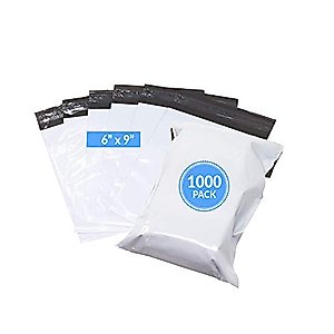 Reli. Poly Mailers 6x9 | 1000 Pcs Bulk | Small Mailing Envelopes/Shipping Bags | White Packaging Bags for Shipping | Non-Padded Poly Mailers | Self Sealing Mailing Bags for Small Items, Bulk (White)