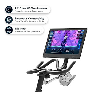Echelon Smart Connect Fitness Bike, 30-Day Free Echelon Membership, Easy Storage, Small Spaces, Cushioned Seat, Solid, HIIT, Top Instructors, 32 Resistance Levels, Bluetooth, EX5S-22