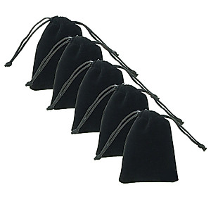 SmartDealsPro Set of 5 3.5 x 5" Durable Velvet Carry Bag Pouches w/Drawstring for Dice Jewelry Gift Packaging