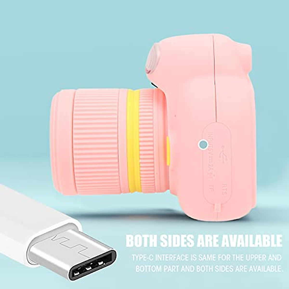 Kids Camera, Environmental Protection Material Kids Video Camera Wide Application Built in 1200mAh Battery for Boys Girls Birthday Gift
