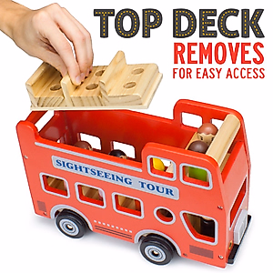 Wooden Wheels Natural Beechwood Chunky Cars and Vehicles Imagination Generation | For Children +12 Months | Red Firetruck