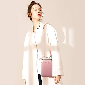 Small Crossbody Bags for Women Shoulder Handbags Clutch Mini Phone Purse Wallet with Adjustable Strap RFID Card Slots(Black)