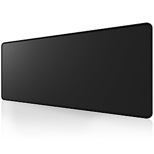 ALOANES Large Gaming Mouse Pad with Non-Slip Rubber Base,Stitched Edge,Desk mat for Laptop,Computer & PC, Wristing Pad for Gamer,Office & Home,Classic Black XL
