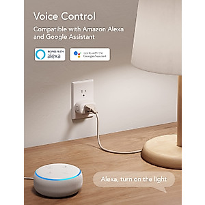 Nooie Smart Plug Mini Bluetooth, Alexa & Google Home Compatible, Voice Control, WiFi Enchufe Inteligente, 4-Pack (2.4Ghz Only)