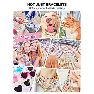 ARTDOT Letter Beads for Jewelry Bracelets Making, 1400 PCS 28 Styles Alphabet Smiley Face Heart Beads kit Crafts for Girls