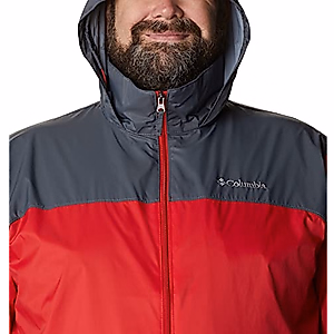 Columbia Men's Glennaker Lake Rain Jacket, Mountain Red/Graphite, Large