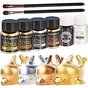 Metallic Pigment Powder, LEOBRO 6 Jars Metallic Mica Powder for Epoxy Resin, Fine Resin Pigment Powder, Resin Dye, Resin Color Pigment for Epoxy Resin, Clay, Jewelry, Candle, Soap, Paint Making