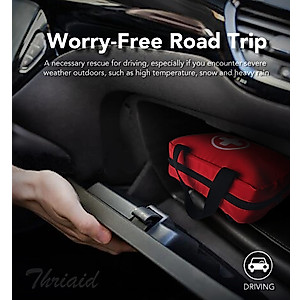 330 Piece First Aid Kit, Premium Waterproof Compact Trauma Medical Kits for Any Emergencies, Ideal for Home, Office, Car, Travel, Outdoor, Camping, Hiking, Boating (Red)