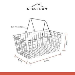 Spectrum Diversified Wire Storage Basket, Large, Chrome