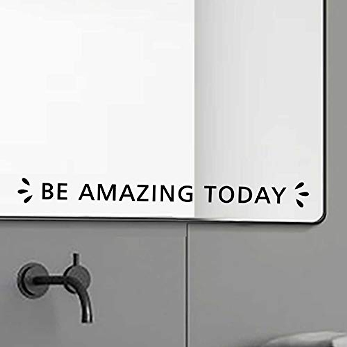 Be Amazing Today Vinyl Mirror Decor Mirror Motivation Vinyl Wall Decal 13x1.3inch