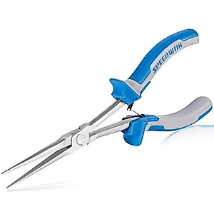SPEEDWOX Long Reach Needle Nose Pliers 7 Inches Slim Extra Long Nose Pliers Mini Precision Wire Looping Fine Pliers for Jewelry Making, Bending Wire and Small Object Gripping, Smooth Jaws